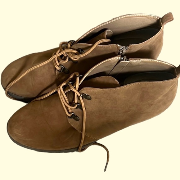 Lane Bryant | Shoes | Lane Bryant Faux Suede High Top Hidden Wedge ...